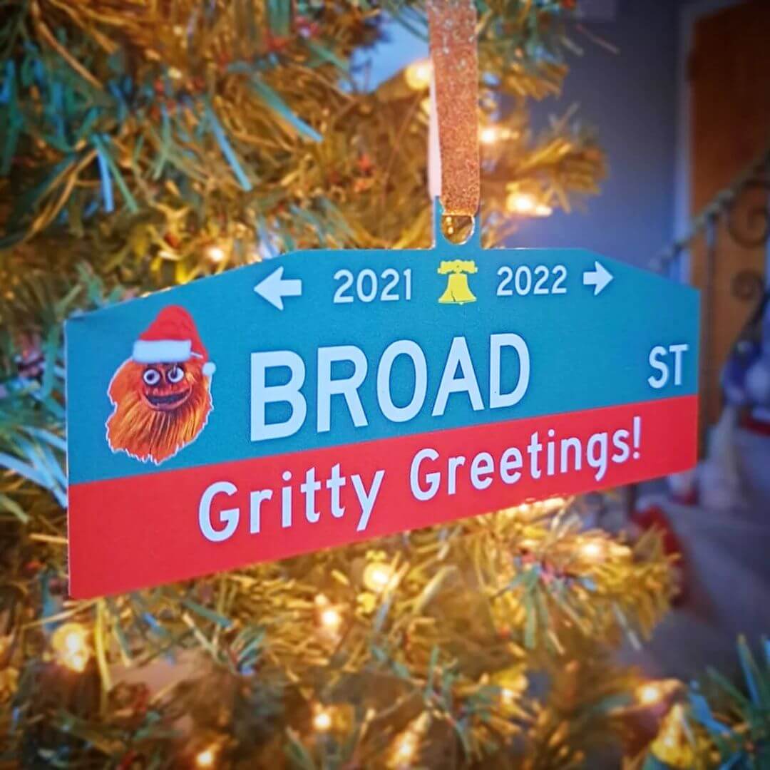 The Philly Christmas Holiday Ornament ~ Philly Street Signs